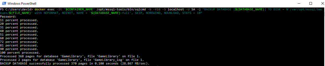 Realizar Backup A Base De Datos Sql Server 2019 En Contenedor De Docker